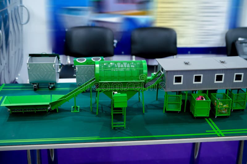 Model of a Waste Sorting Complex for Solid Household Waste Stock Photo ...