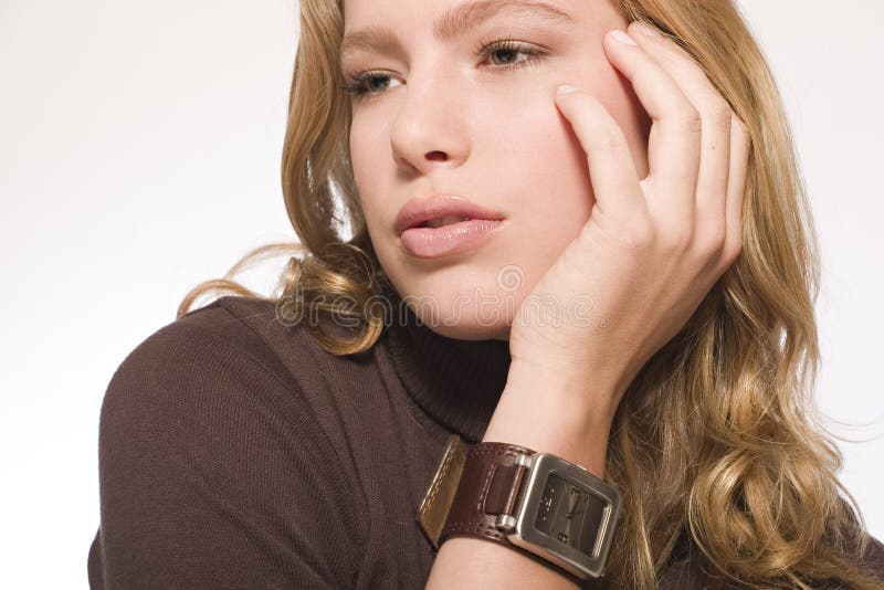 Model with a watch stock image. Image of lady, portrait - 1798665