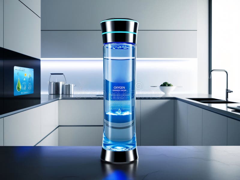 A Model of a Water Bottle of the Future Stock Illustration ...