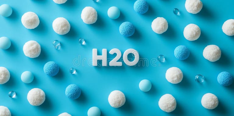 Model of Water Molecules with H2O As the Chemical Formula Stock Image ...