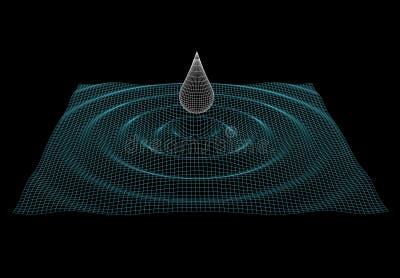 Model of Water Ripple with Drop Stock Illustration - Illustration of ...