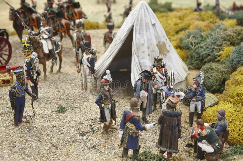 Model of Waterloo Battle with Tin Miniature Soldiers Troops. Strategy ...