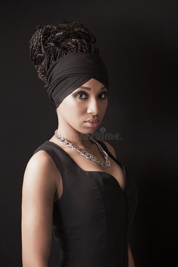 Model Wearing a Dress and Necklace and Looking Stock Image - Image of ...