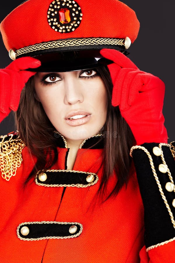 Model Wearing Glamour Uniform Stock Photo - Image of italian, soldiers ...