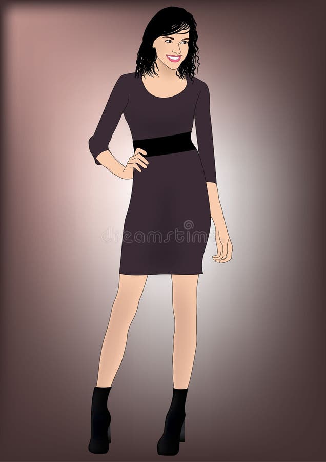Model stock illustration. Illustration of design, fashionable - 68079832
