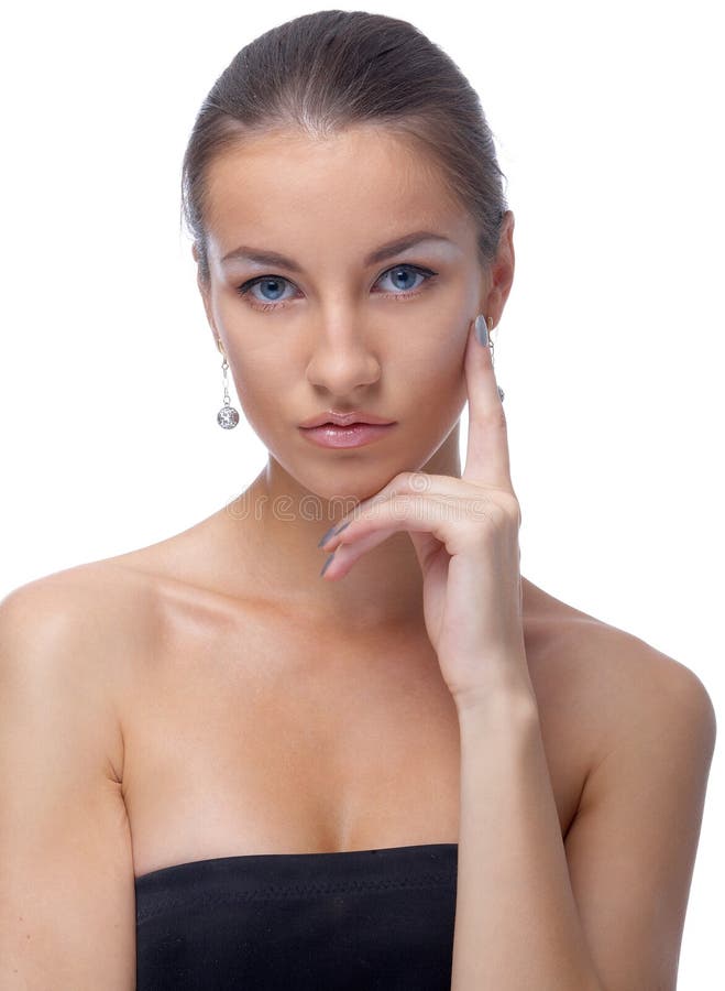 Model in zwarte kleding stock foto. Image of mensen, portret - 10869568