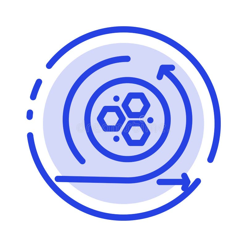 Modeling, Api, Modeling, Science Blue Dotted Line Line Icon Stock Vector - Illustration of ...