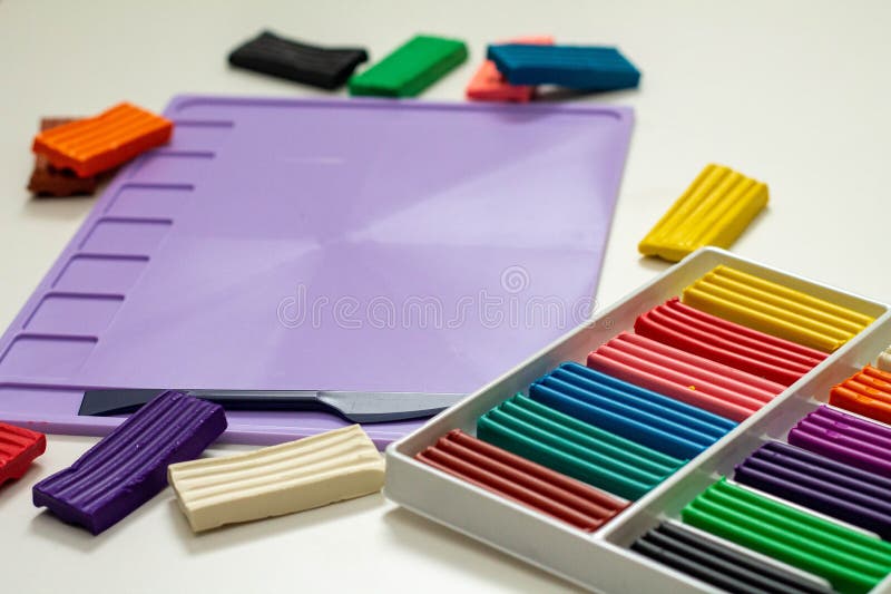 Modeling from Colored Plasticine for Children Stock Image - Image of ...
