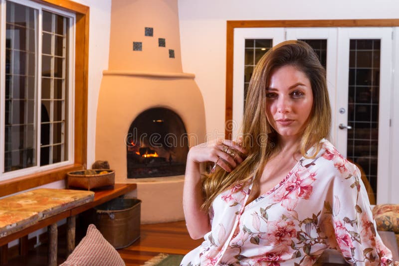 Modeling at home stock photo. Image of happy, attractive - 110526750