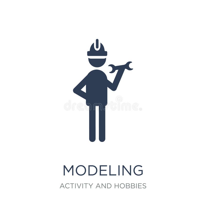 Modeling Icon. Trendy Flat Vector Modeling Icon on White Background ...