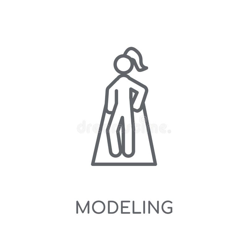 Modeling Linear Icon. Modern Outline Modeling Logo Concept on Wh Stock ...