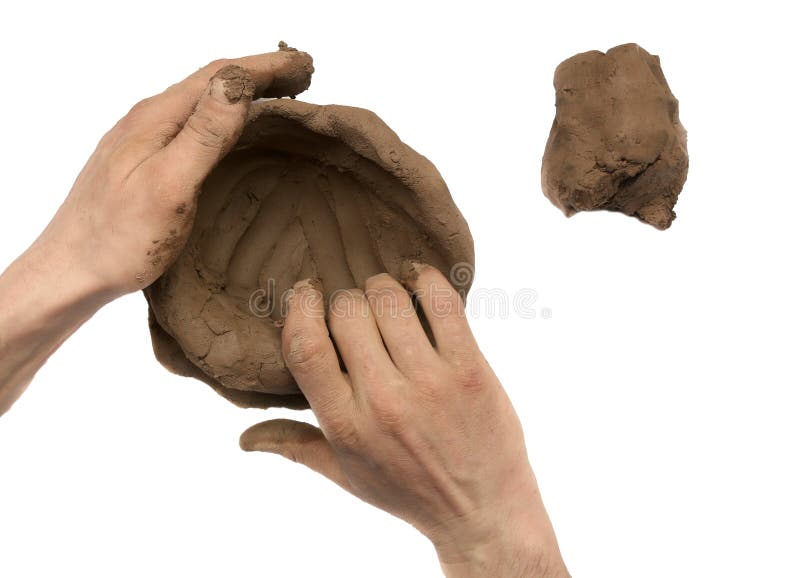 Modeling Natural Clay Pattern Isolated on White Background. Stock Photo ...