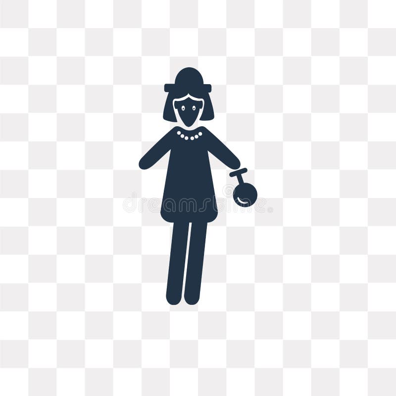 Woman Vector Icon Isolated on Transparent Background, Woman Tra Stock ...
