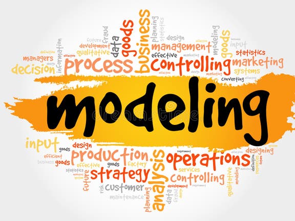 MODELING word cloud stock illustration. Illustration of plan - 200806358