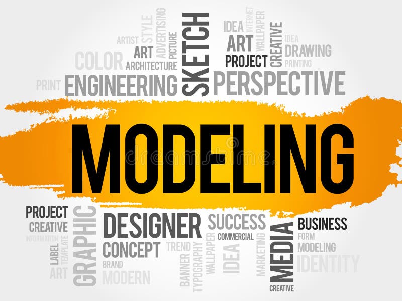 MODELING word cloud stock illustration. Illustration of magazines ...