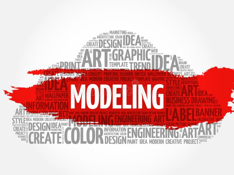 MODELING word cloud stock illustration. Illustration of star - 199609090