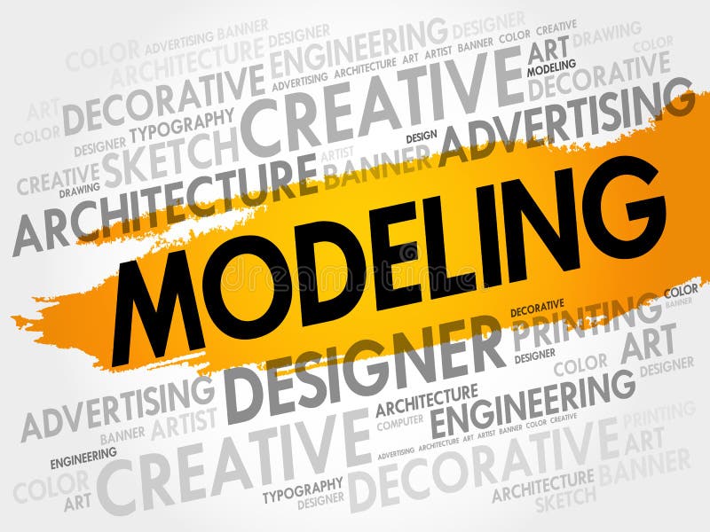 MODELING word cloud stock illustration. Illustration of modeling ...