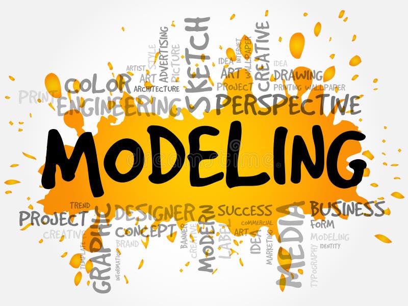 MODELING Word Cloud, Creative Concept Stock Illustration - Illustration ...