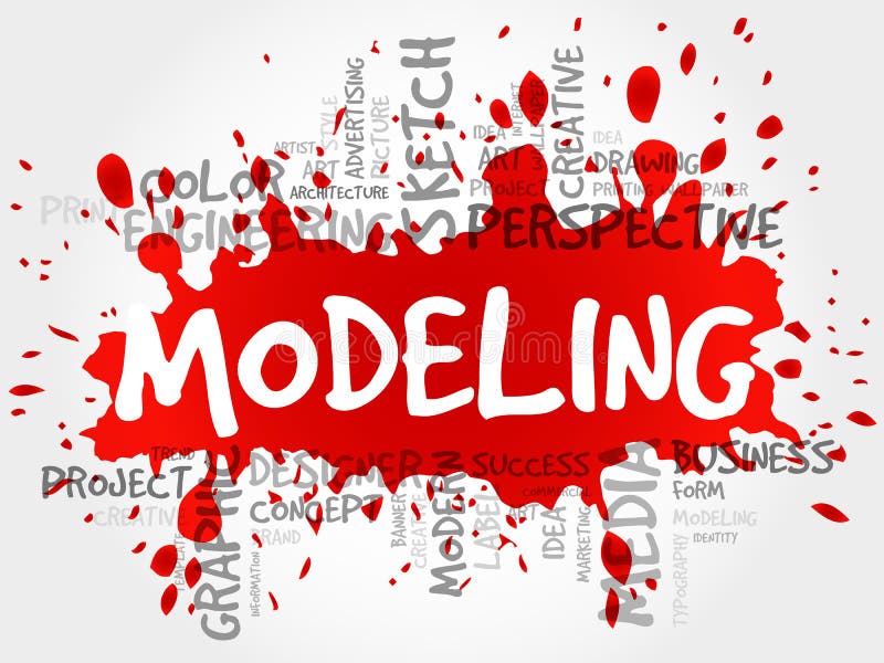 MODELING word cloud stock illustration. Illustration of handmade ...