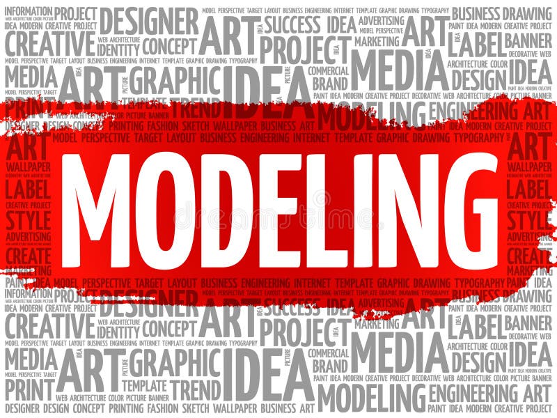 MODELING word cloud stock illustration. Illustration of modeling ...
