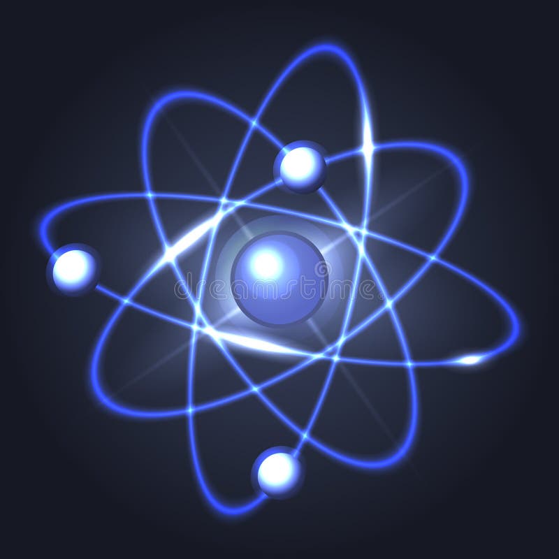 Modell Av Abstrakta Atom Structure Vektor Vektor Illustrationer ...