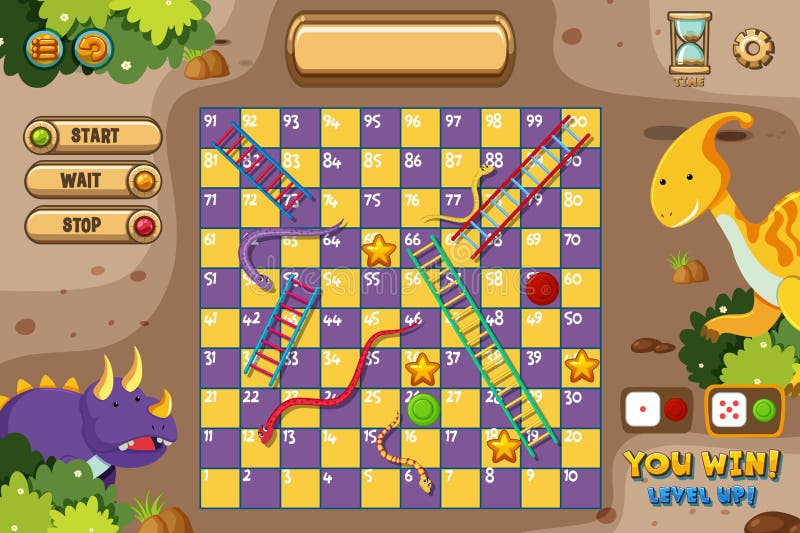 Serpenti E Gioco Da Tavolo Delle Scale Illustrazione Vettoriale ...
