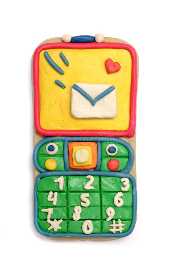 Modelling Clay Cell Phone stock photo. Image of buttons - 2171282