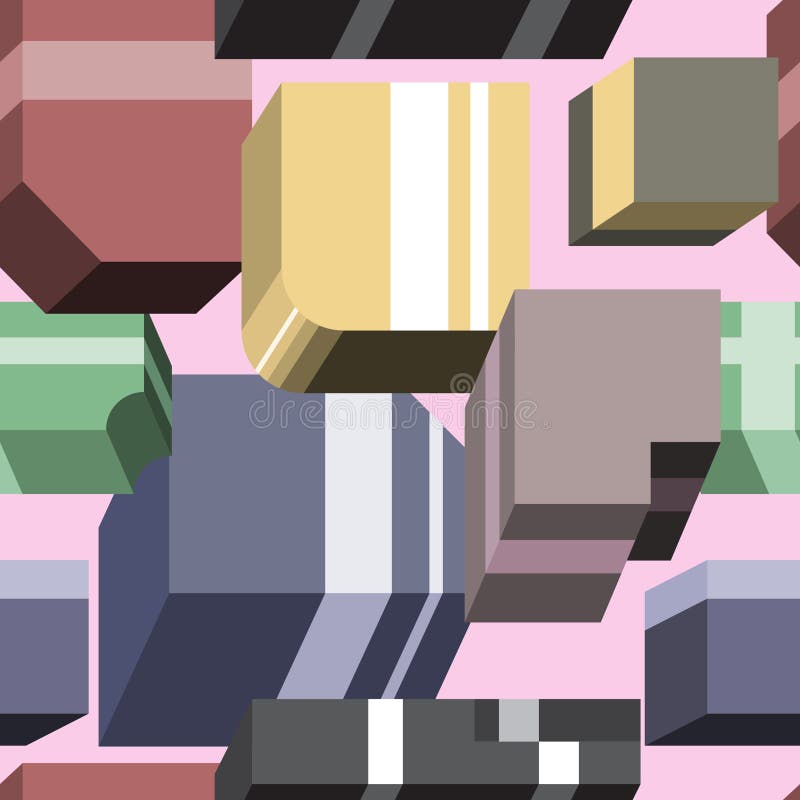 Modello Astratto Delle Forme Geometriche Tridimensionali Illustrazione ...