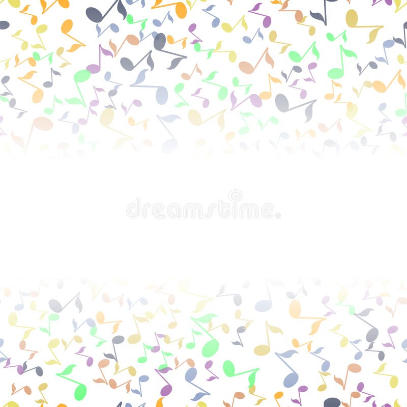 Motivo Di Note Musicali Colorate Illustrazione Vettoriale ...