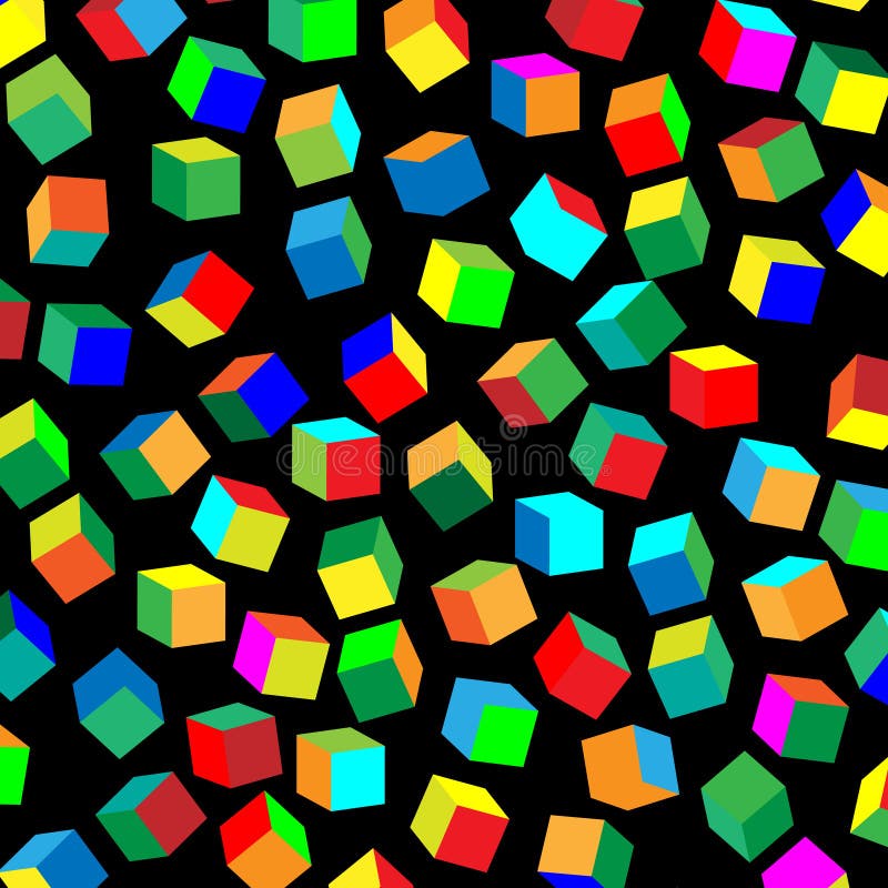 Modello dei cubi colorati illustrazione di stock. Illustrazione di ...