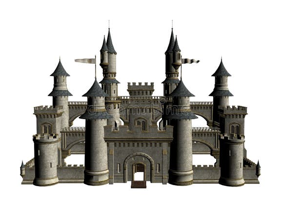 Modello Del Castello Medioevale Illustrazione di Stock - Illustrazione ...