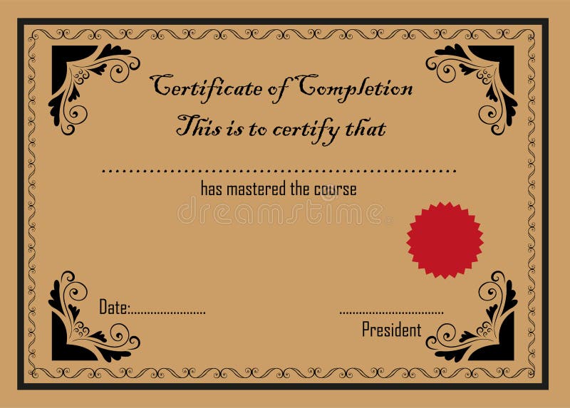 Modello del certificato illustrazione vettoriale. Illustrazione di ...