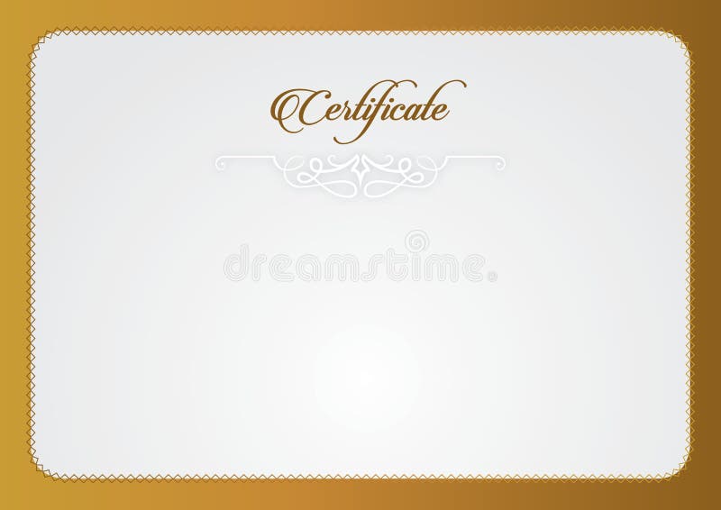 Modello Del Certificato La Dimensione Del Certificato A4, Certificato ...