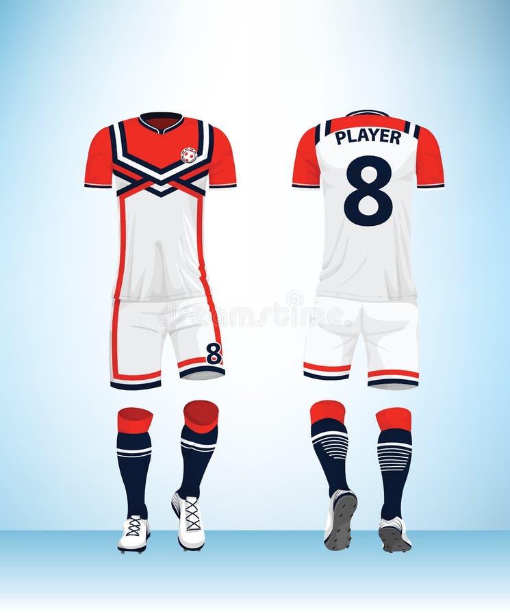 Modello Di Maglia Sportiva Per Uniformi Di Squadra Illustrazione ...