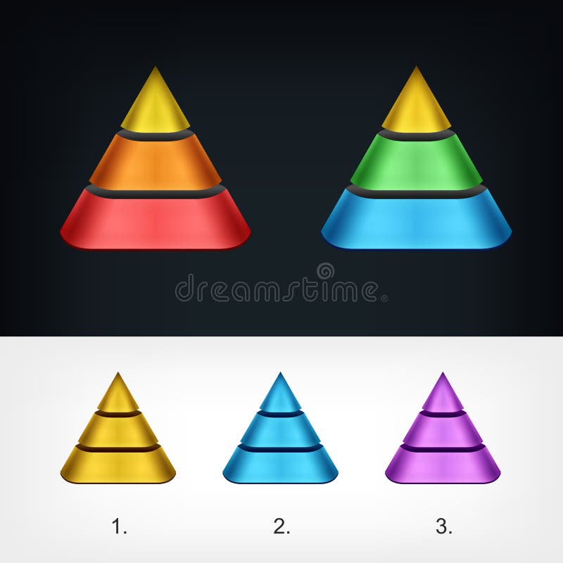 Piramide Stilizzata Di Formaggio Giallo Lucido Isolato Illustrazione di ...