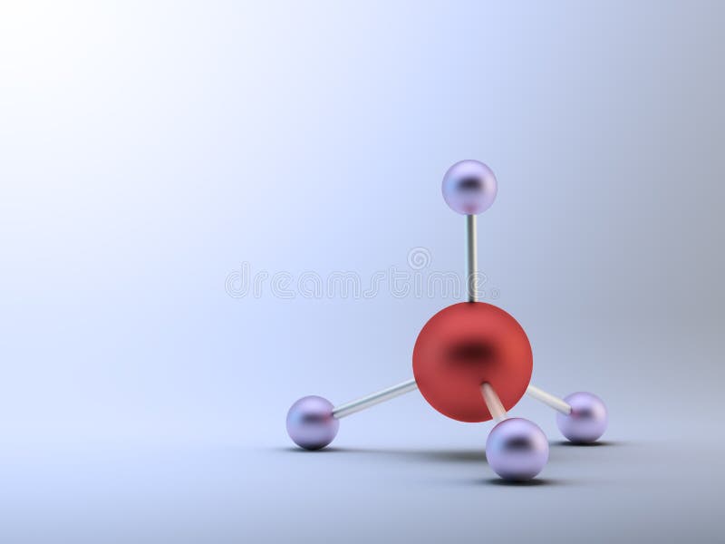 Metano, CH4, Modello Della Molecola E Formula Chimica Illustrazione ...