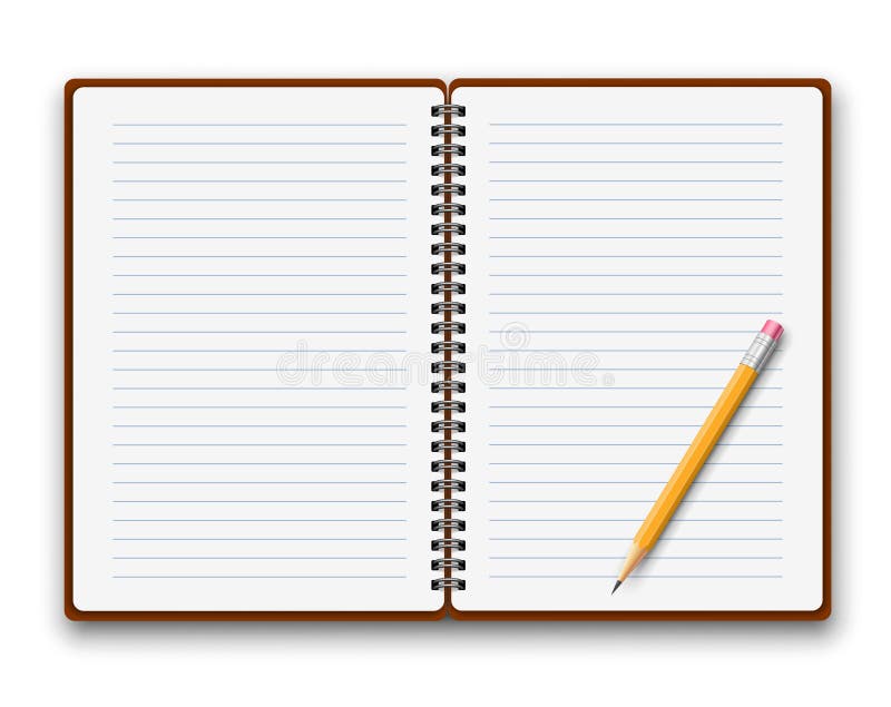 Modello del quaderno illustrazione vettoriale. Illustrazione di libro ...
