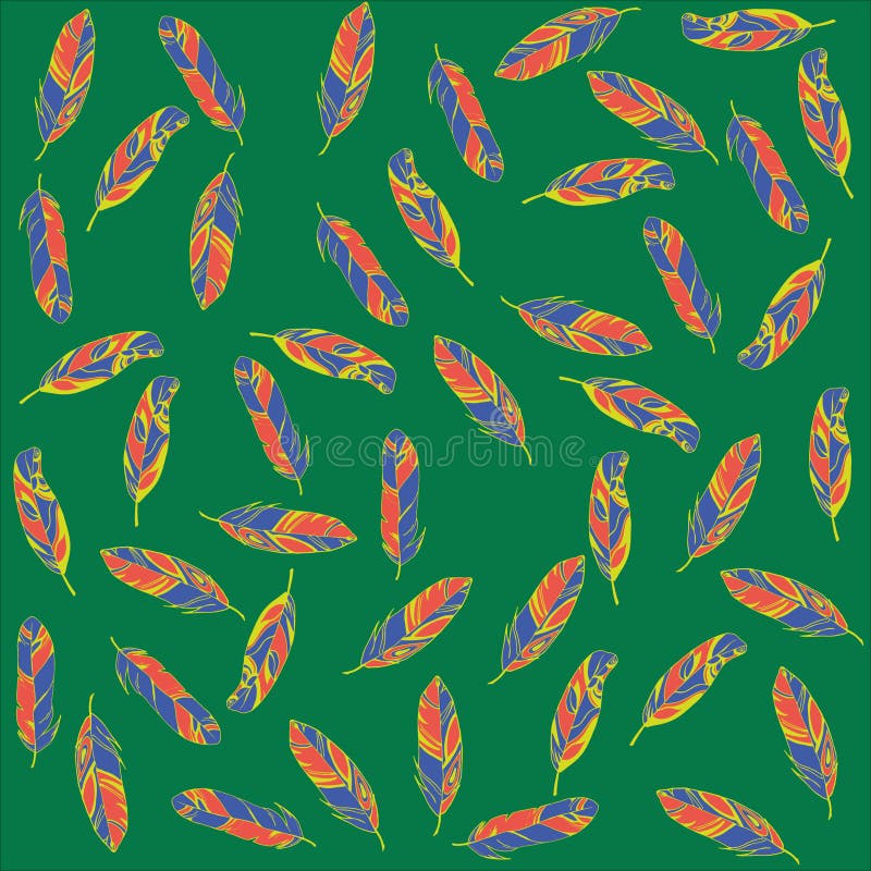 Modello della piuma illustrazione vettoriale. Illustrazione di giallo ...