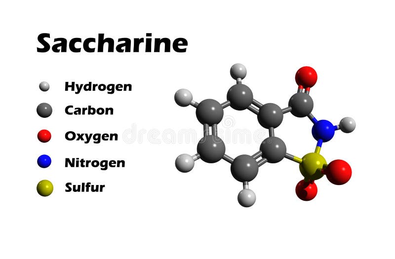 Modello 3D di Sacarina illustrazione di stock. Illustrazione di ...