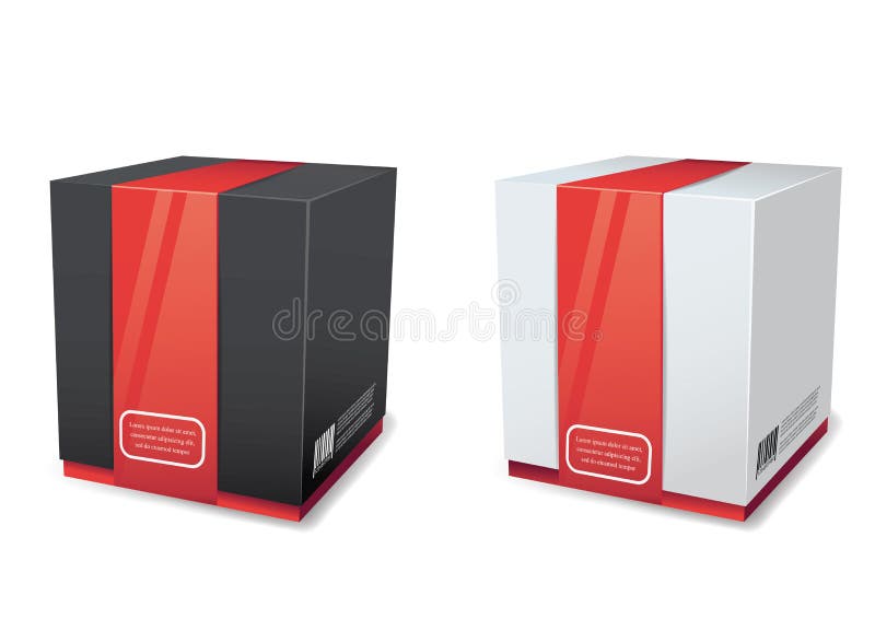 Modello della scatola illustrazione vettoriale. Illustrazione di ...