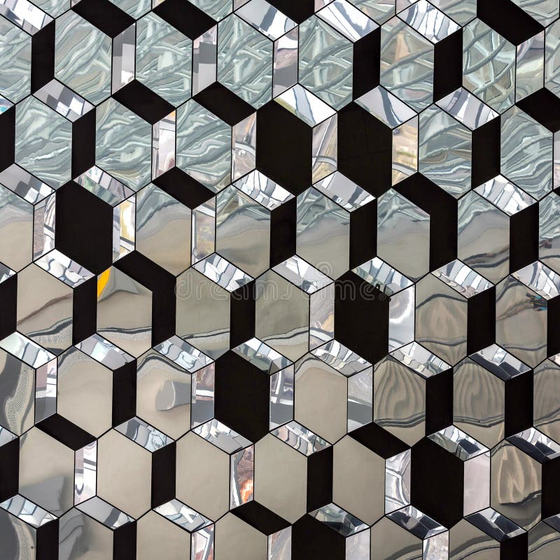 Modello Dello Specchio Cristallizzato Vetro Astratto Immagine Stock ...