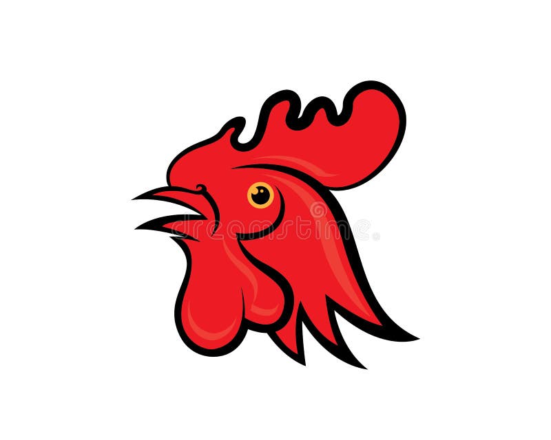 Modello di logo del gallo illustrazione vettoriale. Illustrazione di ...