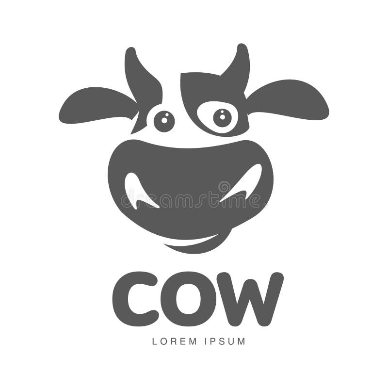 Modello Di Logo Della Mucca Illustrazione di Stock - Illustrazione di ...