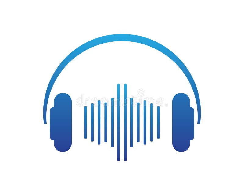 Modello Di Progettazione Di Logo Della Cuffia Illustrazione di Stock ...