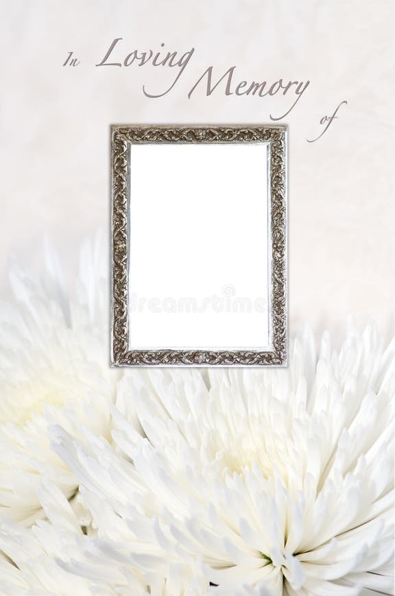 Modello Funereo Di Programma Immagine Stock - Immagine di celebrazione ...