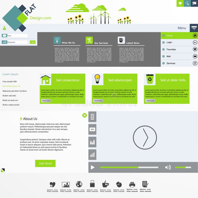 Modello Moderno Piano Del Sito Web Illustrazione Vettoriale ...