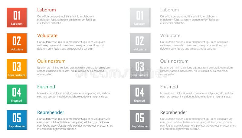 Modello Numerato Della Lista Illustrazione Vettoriale - Illustrazione ...