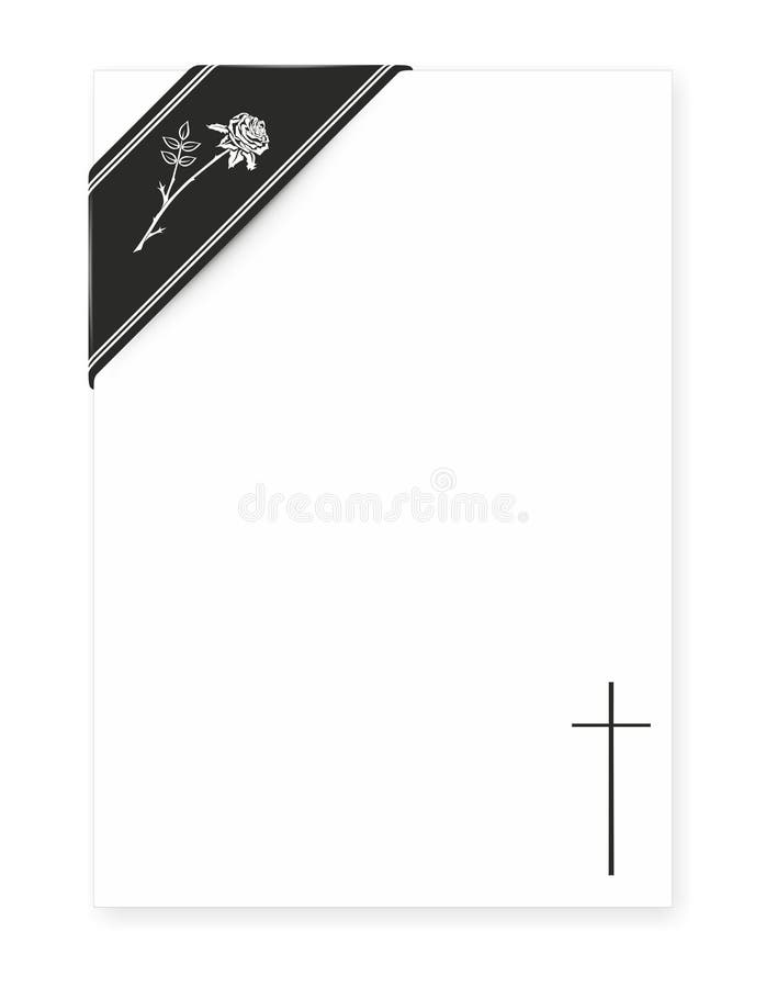 Modello per i necrologio illustrazione di stock. Illustrazione di ...