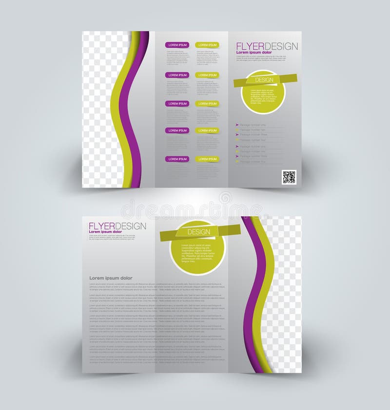 Modello Di Brochure Commerciale a Tre Ante Illustrazione Vettoriale ...