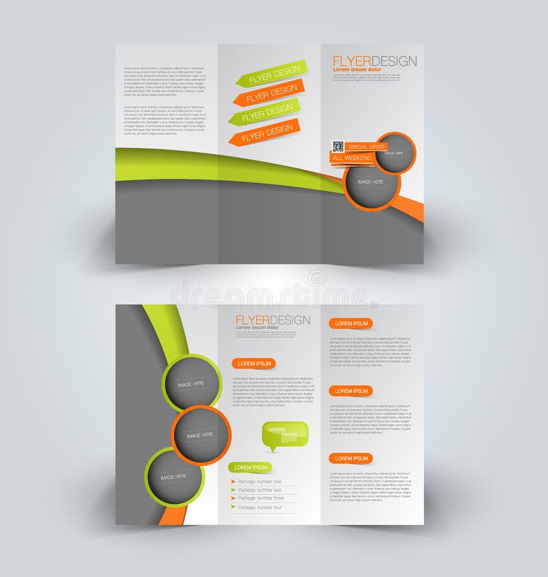 Modello Ripiegabile Dell'opuscolo Dell'opuscolo Di Affari Illustrazione ...